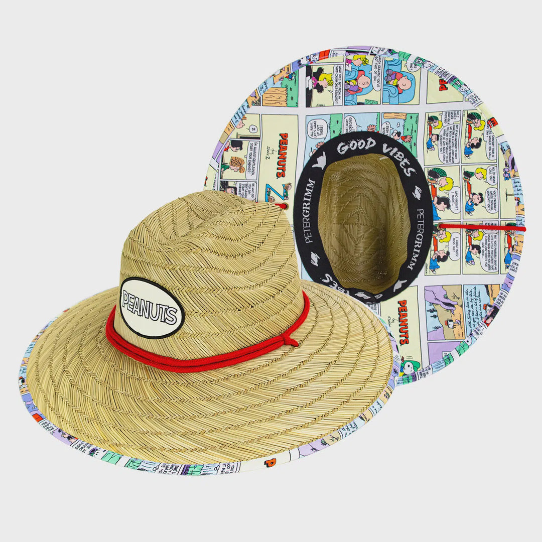 Peter Grimm 100% Rye Straw Hat - Peanuts Comic Strip – Penny Lane Gifts