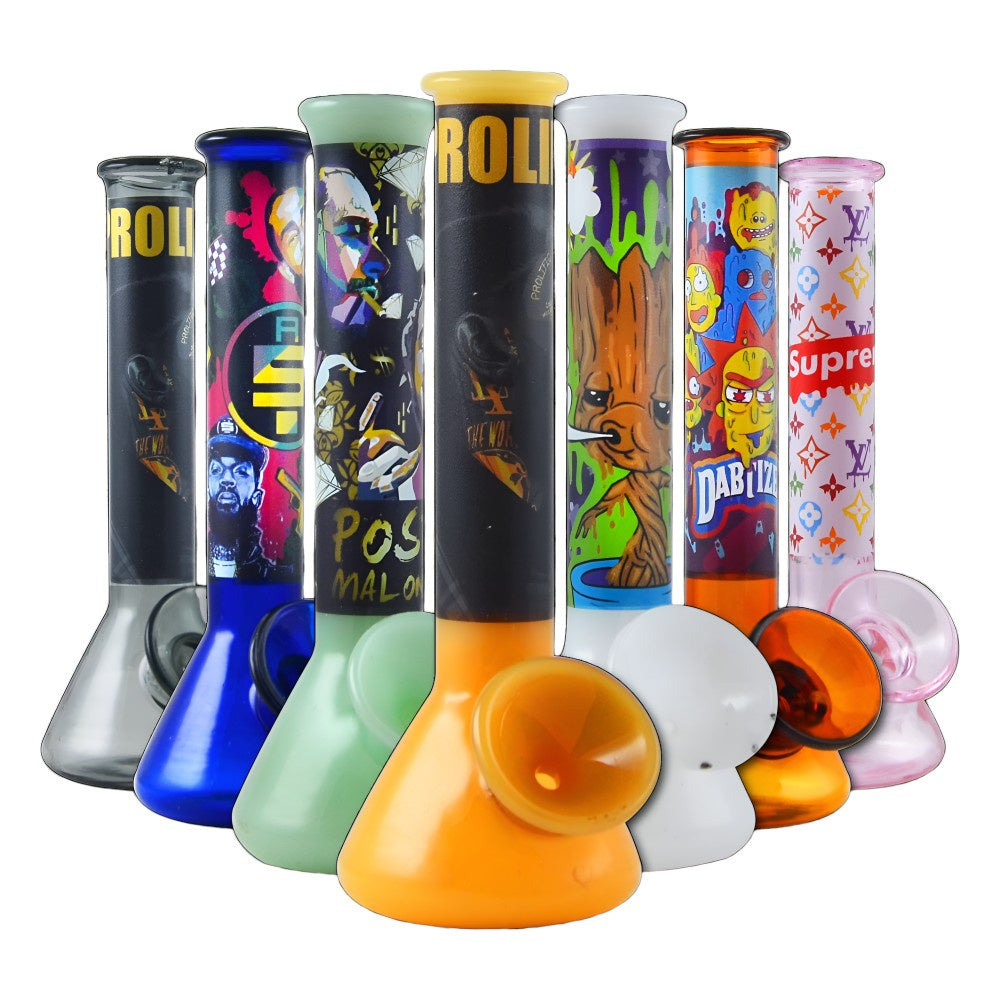 4" Beaker Water Pipe Shaped Glass Hand Pipe Assorted Colors – Penny ...