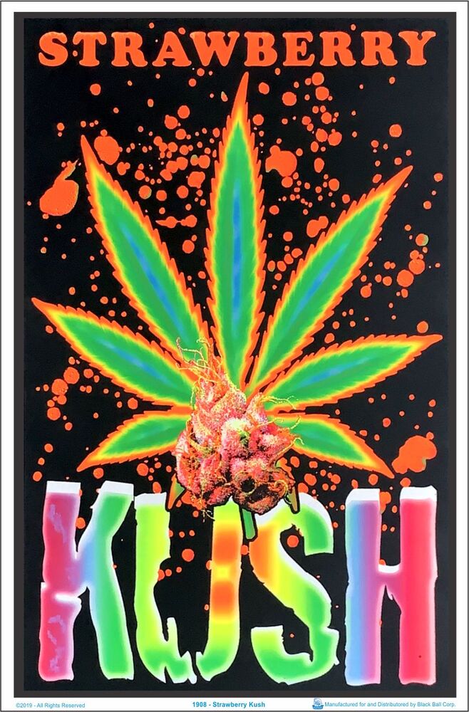 Strawberry Kush Blacklight Poster-BL2 C2 – Penny Lane Gifts